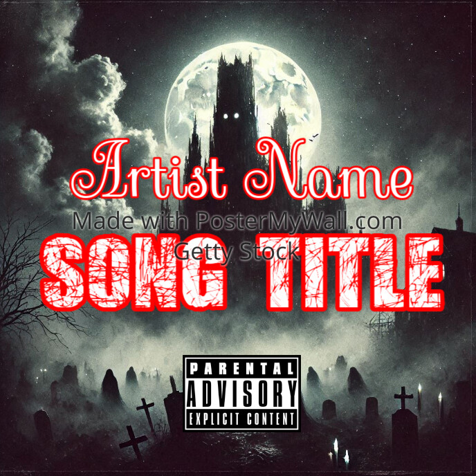 3d Horror Album Cover Art Album Cover Template | PosterMyWall