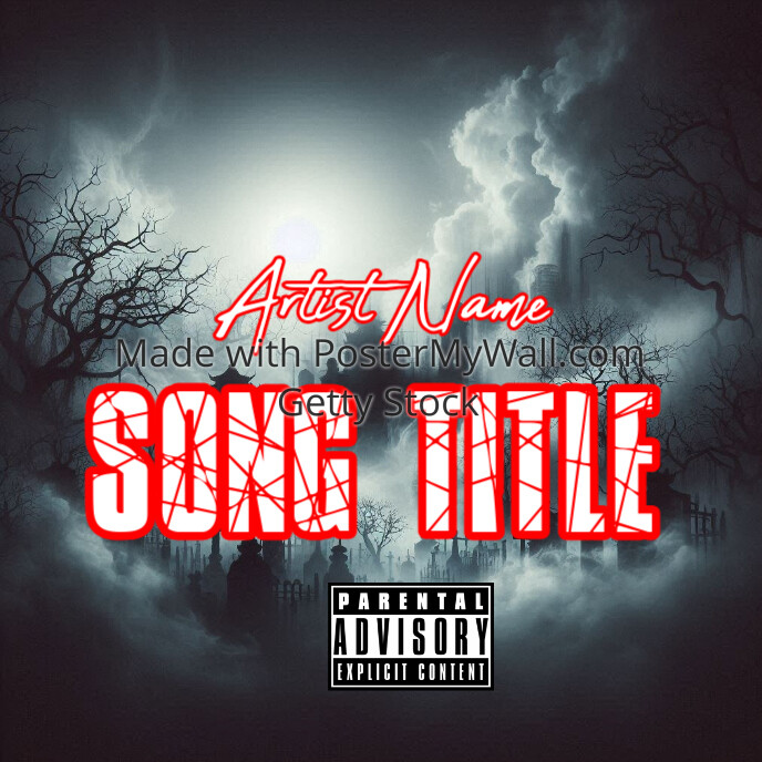 3d Horror Album Cover Art Album Cover Template | PosterMyWall