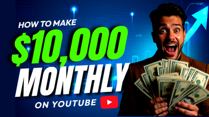 Plantilla de 3d How To Make Money $10000 On Youtube Monetize Channel ...