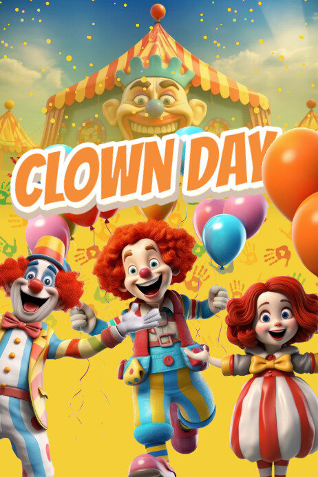 Plantilla de 3d International Clown Day Poster | PosterMyWall