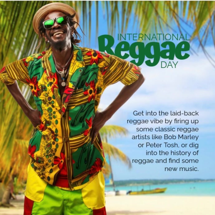 3d International Reggae Day Instagram Post Template | PosterMyWall