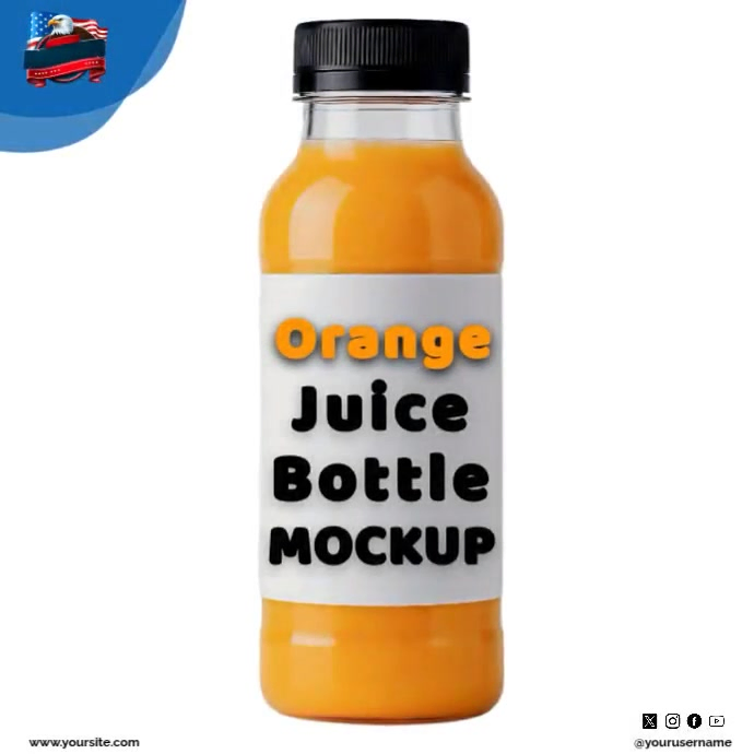 3d Juice Bottle Mockup Instagram Post Template | PosterMyWall