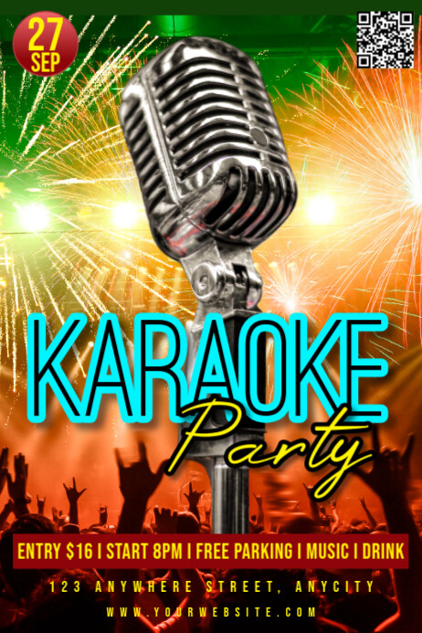 3d Karaoke Party Poster Template | PosterMyWall