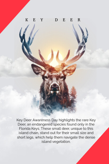 3d Key Deer Day Poster Template | PosterMyWall