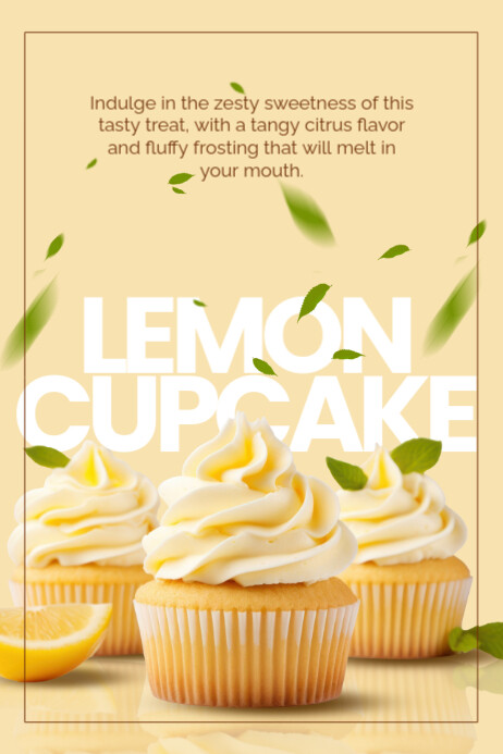Copy of 3d Lemon Cupcake Poster | PosterMyWall