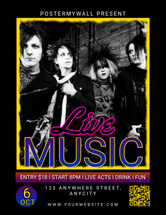 Copy of 3d Live Music Pamflet (letter As) | PosterMyWall