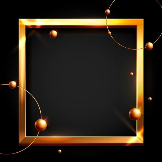 3d Luxury Gold Frame Instagram Post Template | PosterMyWall