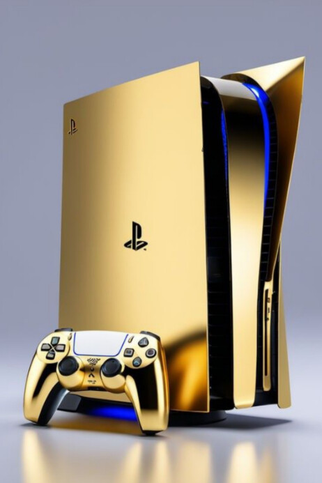 3d Luxury Gold Playstation 5 Poster Template | PosterMyWall