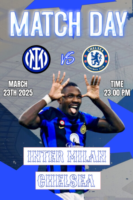 3d Match Day Socceer Poster Template | PosterMyWall