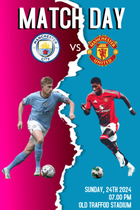 3d Match Day Soccer Poster Template | PosterMyWall