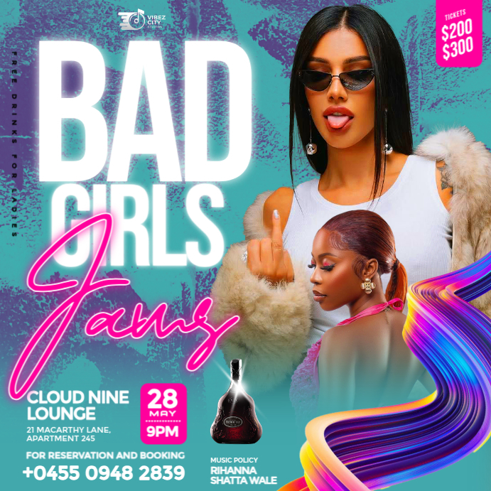 Copy of 3D Maximalist Friday Baddies Night Party Flyer Event for Social ...