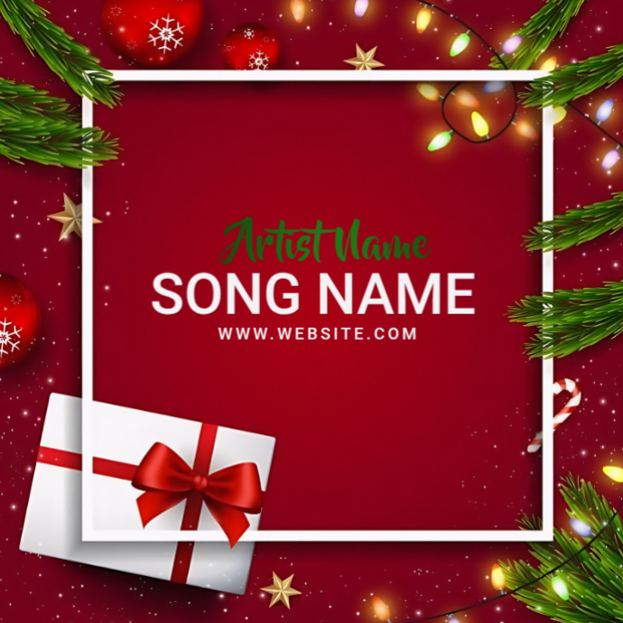 3d Merry Christmas Album Cover Template | PosterMyWall