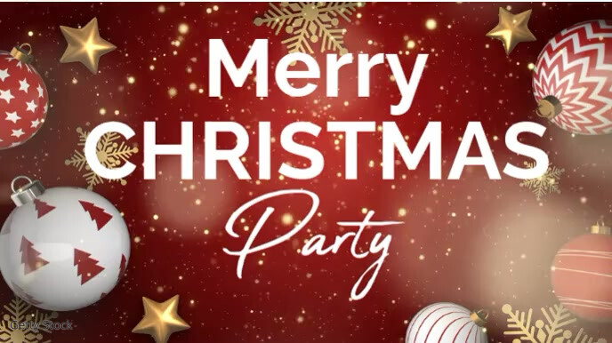 3d Merry Christmas Party Digital Display (16:9) Template | PosterMyWall