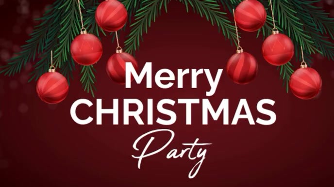 3d Merry Christmas Party Digital Display (16:9) Template | PosterMyWall