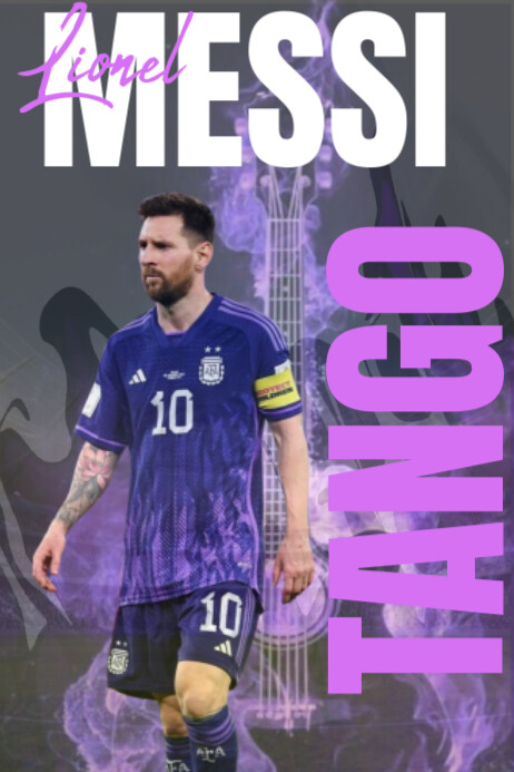 Plantilla de 3d Messi Poster | PosterMyWall