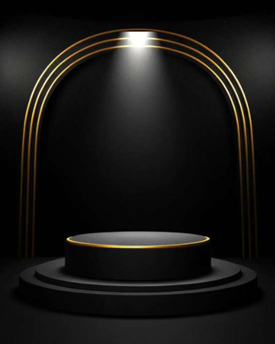 3d Minimal Elegance Golden Stage Instagram Portrait Template | PosterMyWall