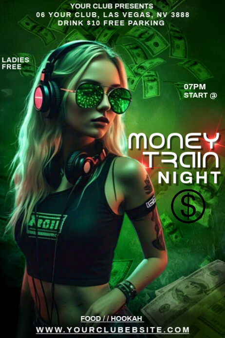 Copy of 3d Money Train Night Party Poster | PosterMyWall