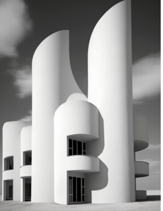 3d Monochromatic Urban Minimal Landscape Flyer (us Letter) Template ...