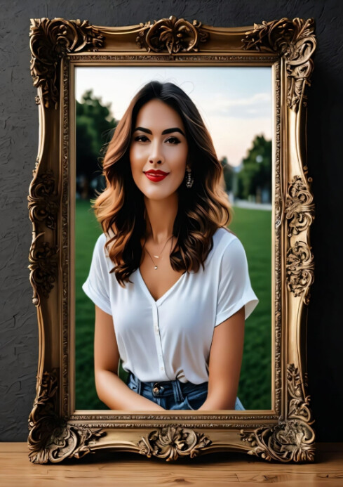 Copy of 3D Morden Golden Picture frame Template | PosterMyWall