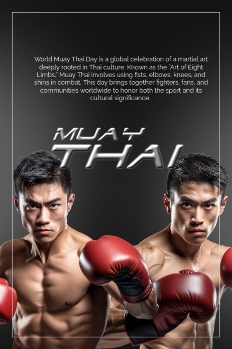 Modèle 3d Muay Thai Poster | PosterMyWall