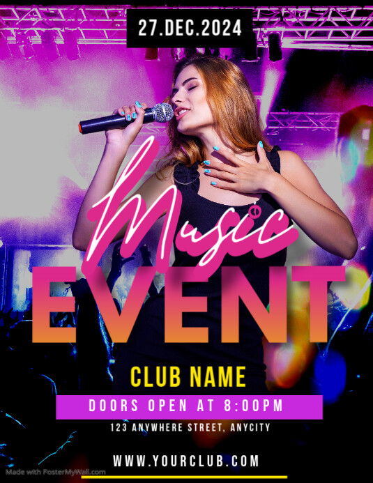 Copy of 3d Music Event Pamflet (letter As) | PosterMyWall