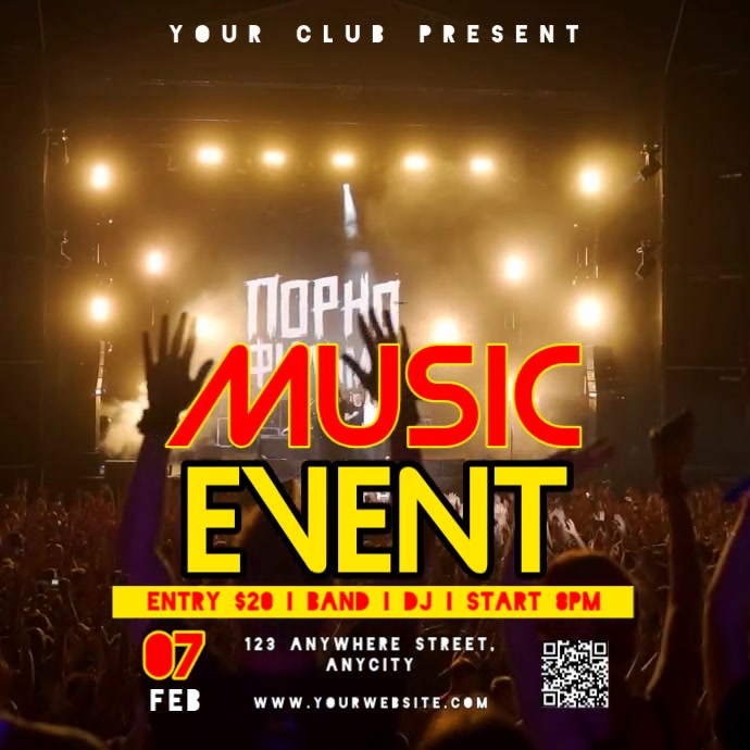 3d Music Event Pos Instagram Template | PosterMyWall