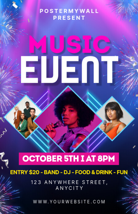 Copy of 3d Music Event Tabloid | PosterMyWall