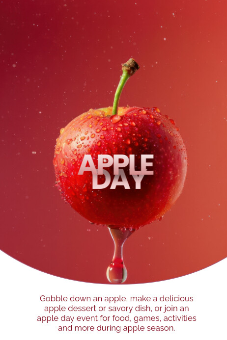 3d National Apple Day Poster Template | PosterMyWall
