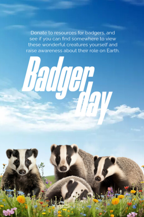 Copy of 3d National Badger Day Poster | PosterMyWall