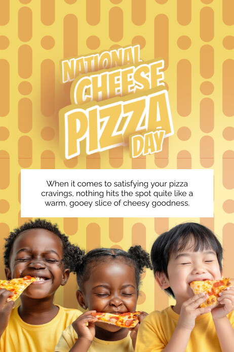 3d National Cheese Pizza Day Poster Template | PosterMyWall