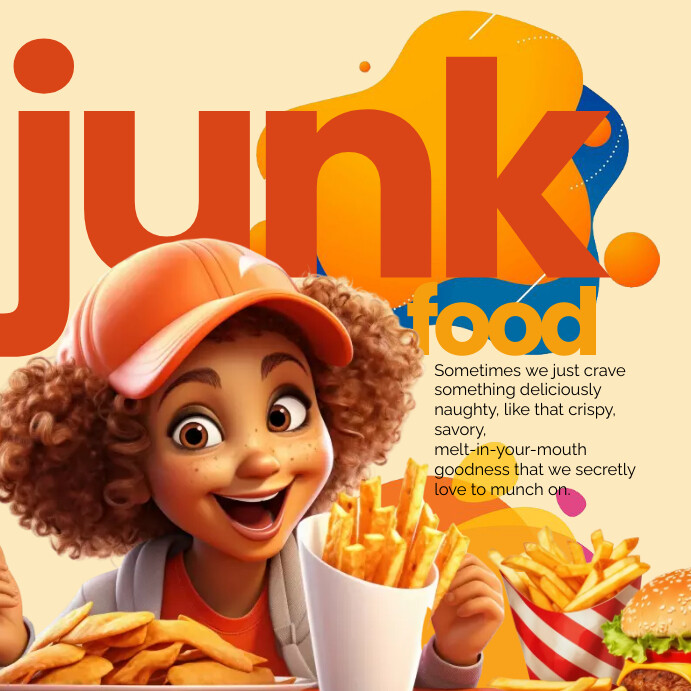 Modèle 3d National Junk Food Instagram Post | PosterMyWall