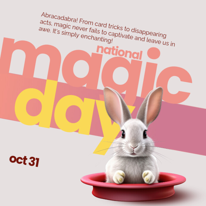 3d National Magic Day Instagram Post Template | PosterMyWall