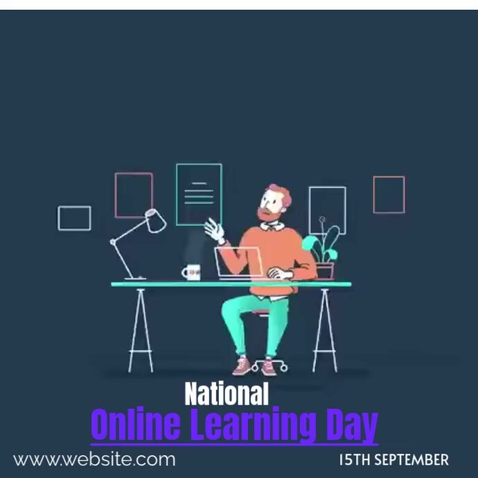 Plantilla de 3d National Online Learning Day Instagram Pos | PosterMyWall