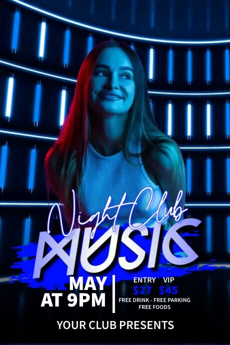 3d Night Club Party Poster Template | PosterMyWall