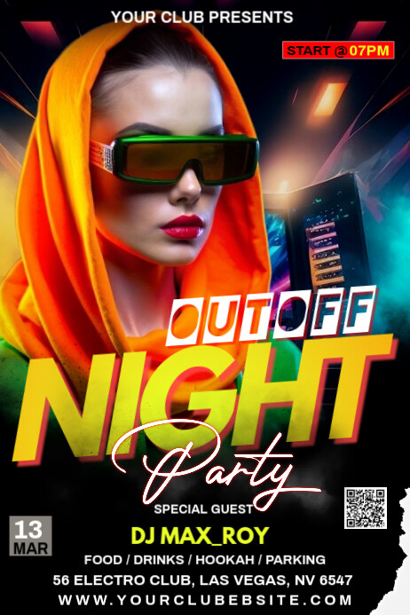 3d Night Out Party Poster Template | PosterMyWall