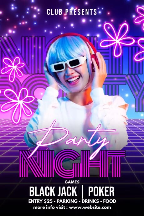 Plantilla de 3d Night Party Poster | PosterMyWall