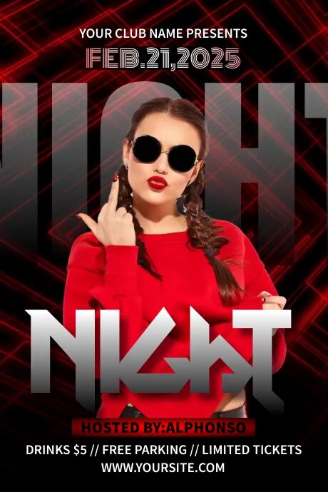 Plantilla de 3d Night Party Poster | PosterMyWall