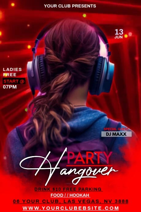 3d Party Hangover Poster Template | PosterMyWall