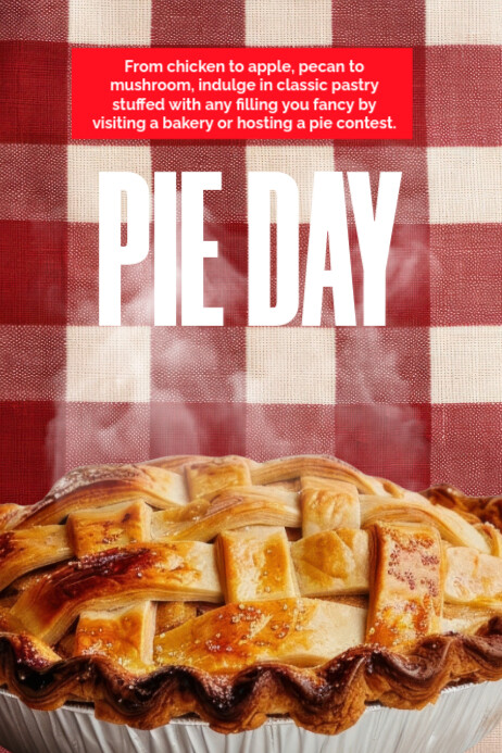 3d Pie Day Poster Template | PosterMyWall