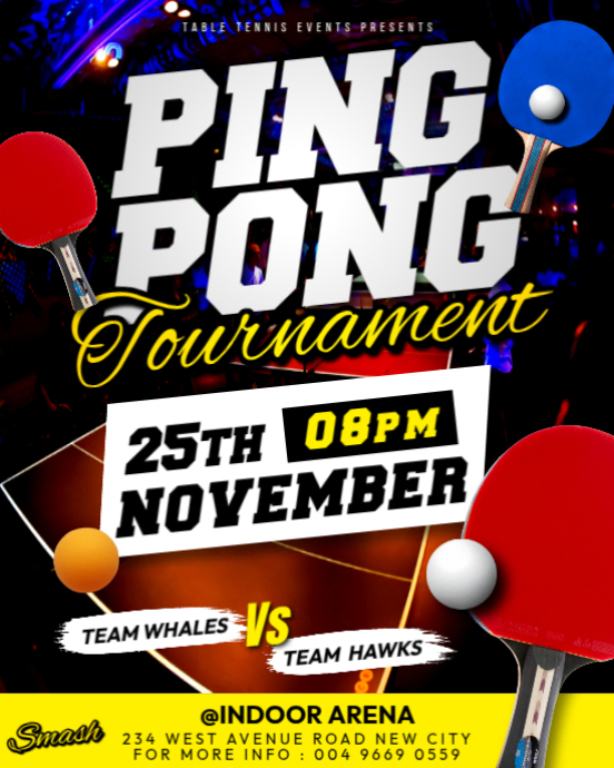 3d Ping Pong Tournament Table Tennis Competition Match Vs Schedule ...