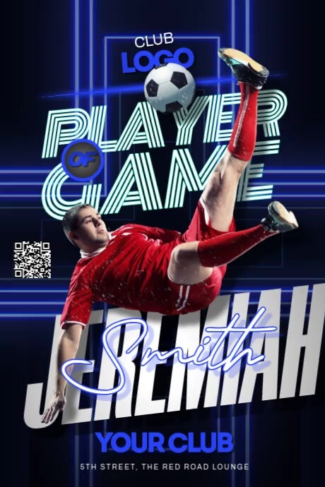 3d Player Of The Game Poster Template | PosterMyWall