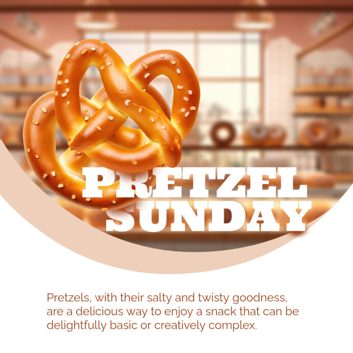 3d Pretzel Sunday Instagram Post Template | PosterMyWall