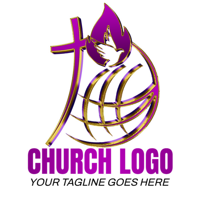 Copy of 3d Purple Church Logo | PosterMyWall