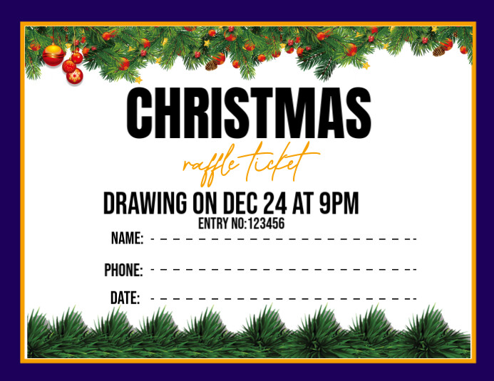 3d Raffle Tickets , Christmas Party Flyer (us Letter) Template ...