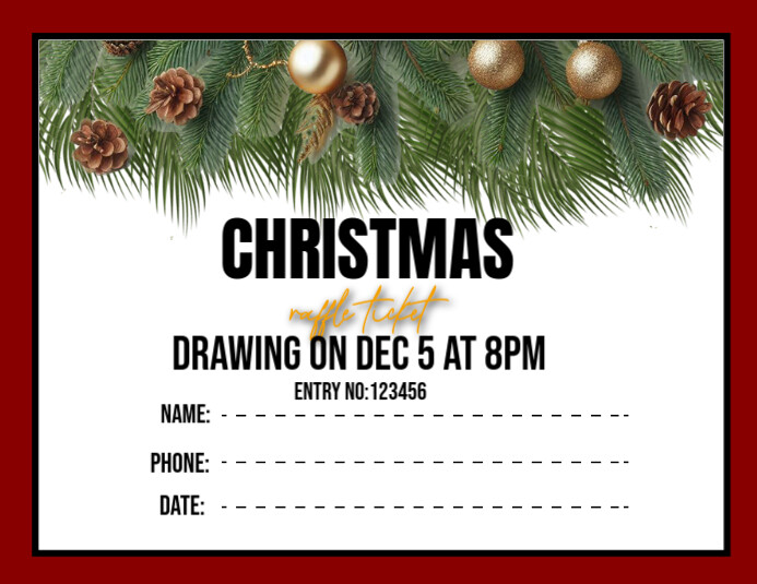 3d Raffle Tickets , Christmas Party Flyer Flyer (us Letter) Template ...