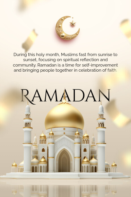 3d Ramadan Poster Template | PosterMyWall