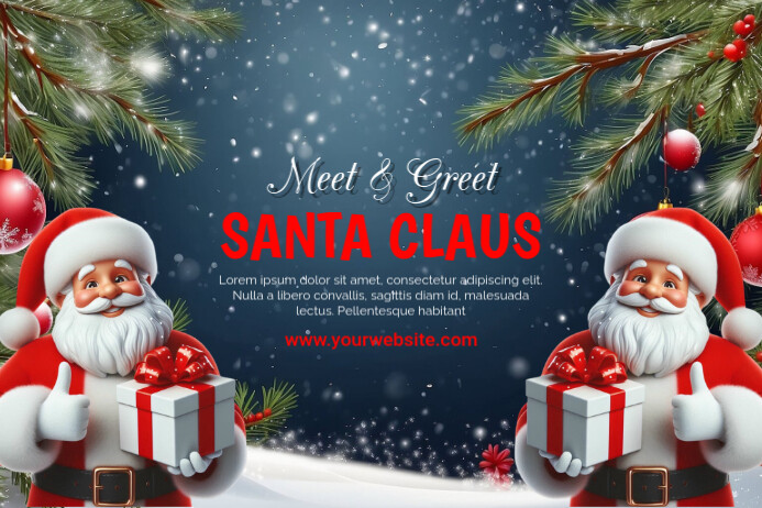 3d Santa Claus Poster Template | PosterMyWall