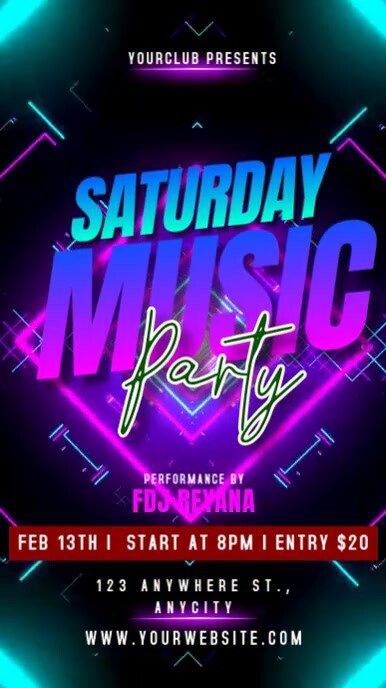 Copy of 3d Saturday Music Party Reel Instagram | PosterMyWall