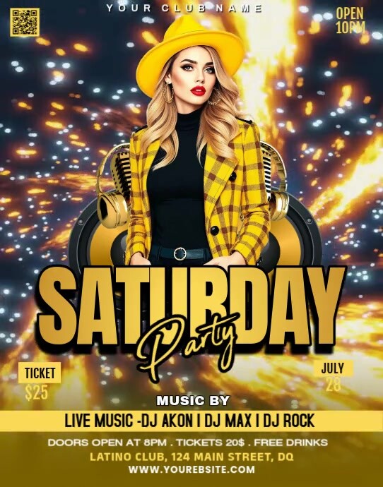 Copy of 3d Saturday Party Poster/wallboard | PosterMyWall