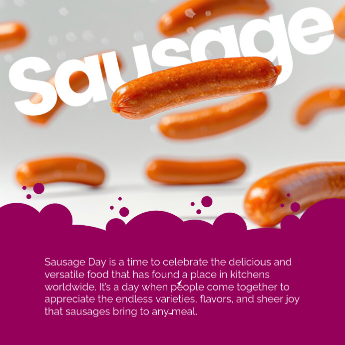 Copy of 3d Sausage Day Instagram Post | PosterMyWall